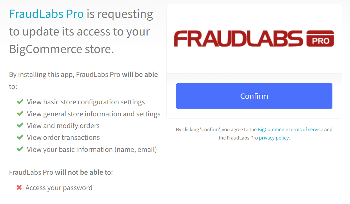 Fraud Detection Solution for BigCommerce
