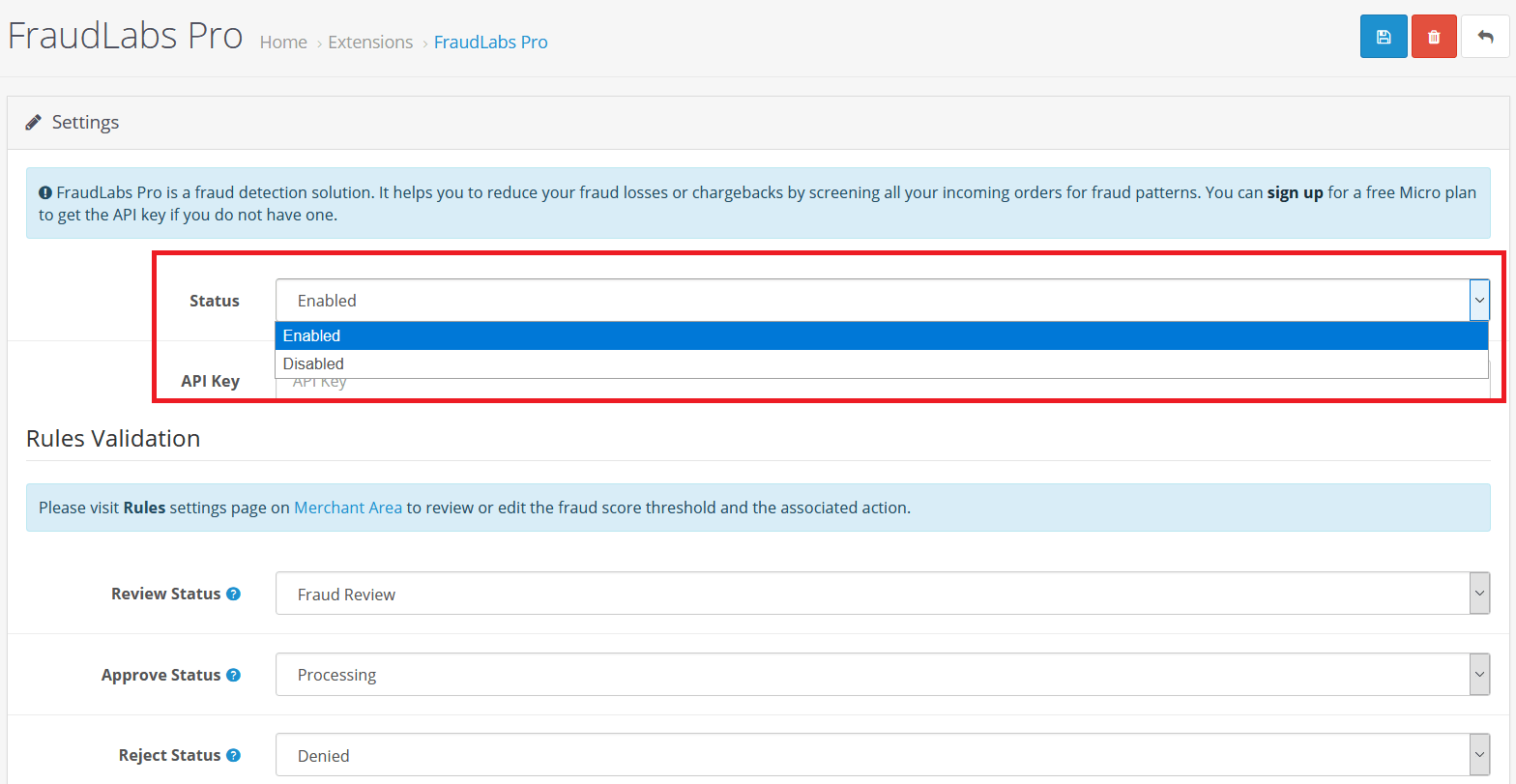 Fraud Detection Solution for OpenCart